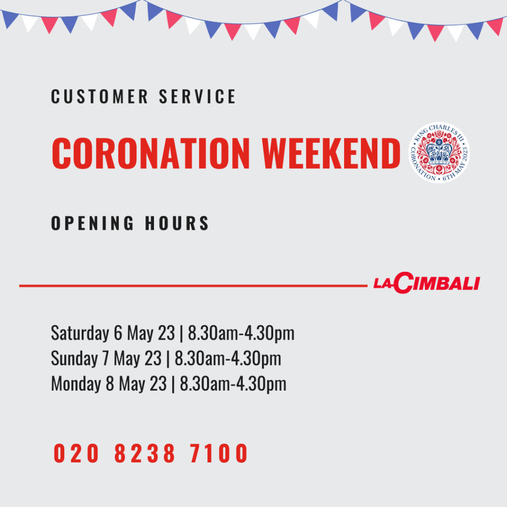 Coronation Weekend - opening hours - Blog Cimbali UK